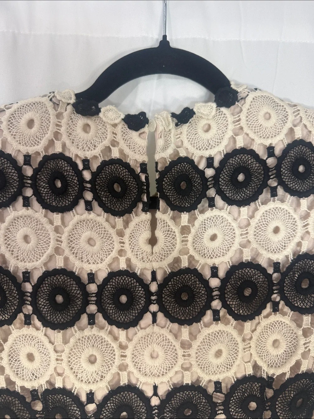 LK Bennett | Dresses | Lk Bennett Black Cream Lace Shift Dress Us 4 ...